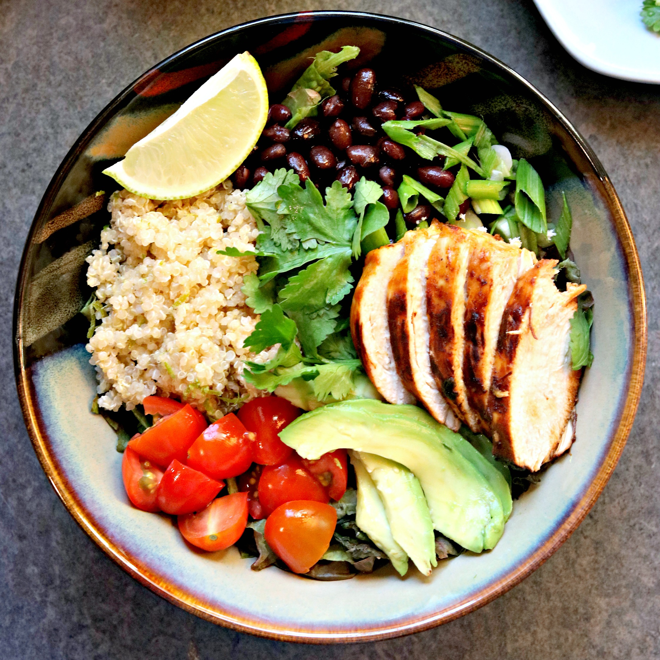 Honey Chipotle Chicken Bowls with Lime Quinoa - Sweet Beginnings Blog