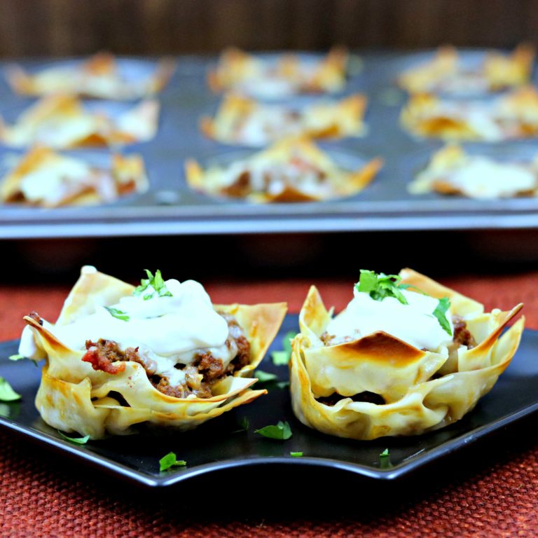 Muffin Tin Taco Cups - Sweet Beginnings Blog