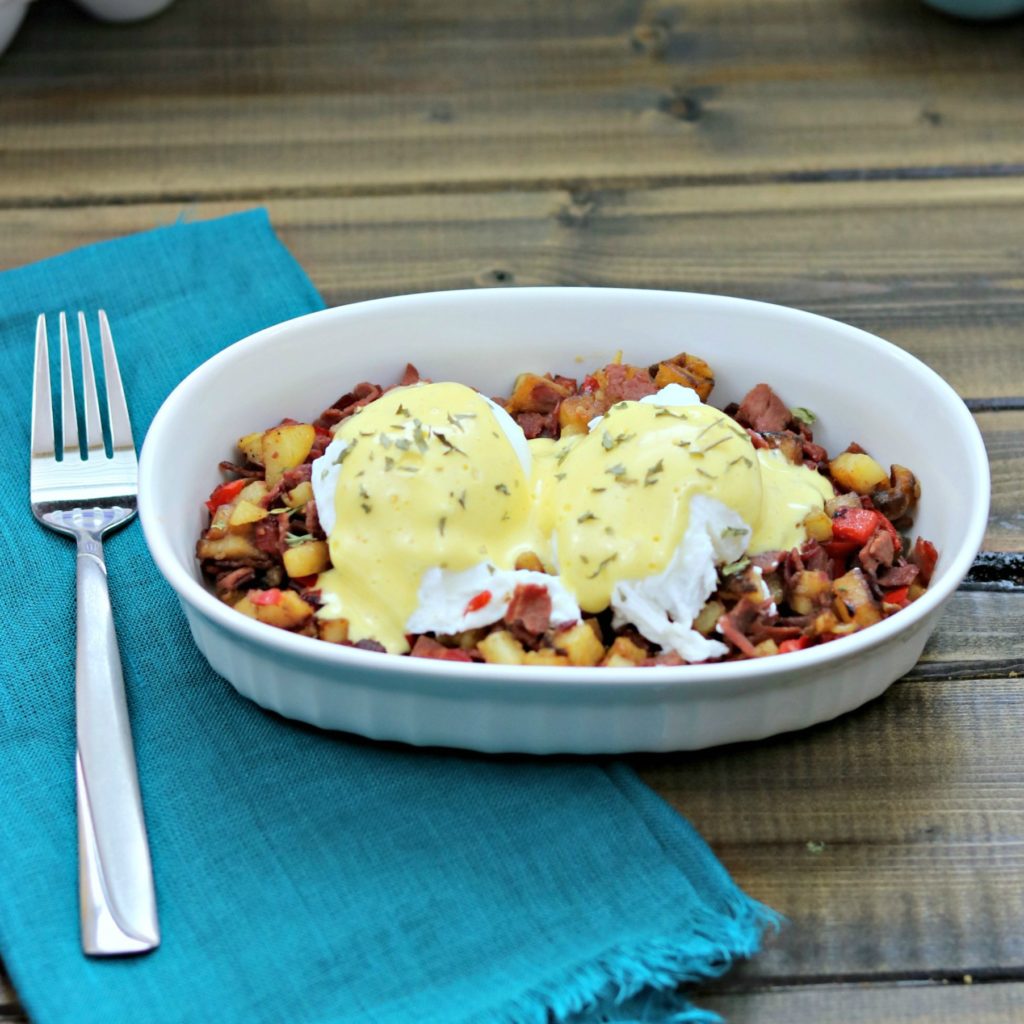 Corned Beef Hash Benedict - Sweet Beginnings Blog