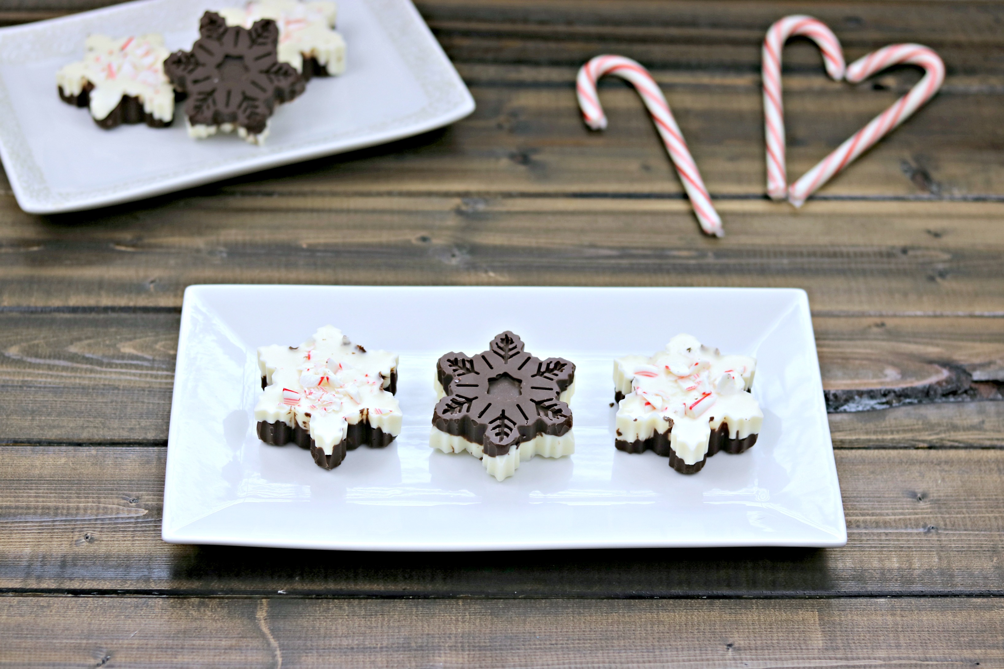 Dark Chocolate Cherry & Peppermint Snowflake Bark - Sweet Beginnings Blog