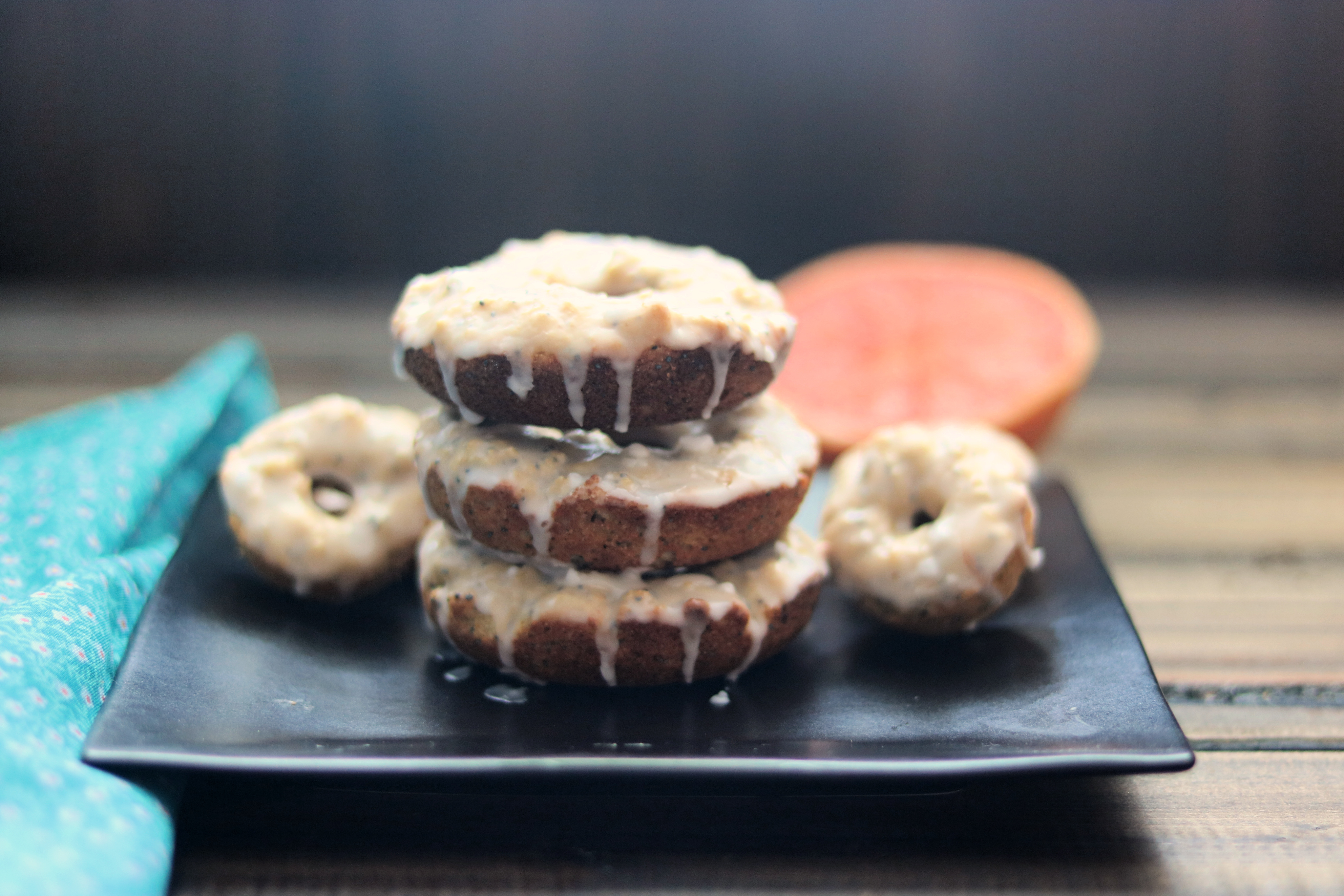 Baked Grapefruit Poppy Seed Donuts - Sweet Beginnings Blog