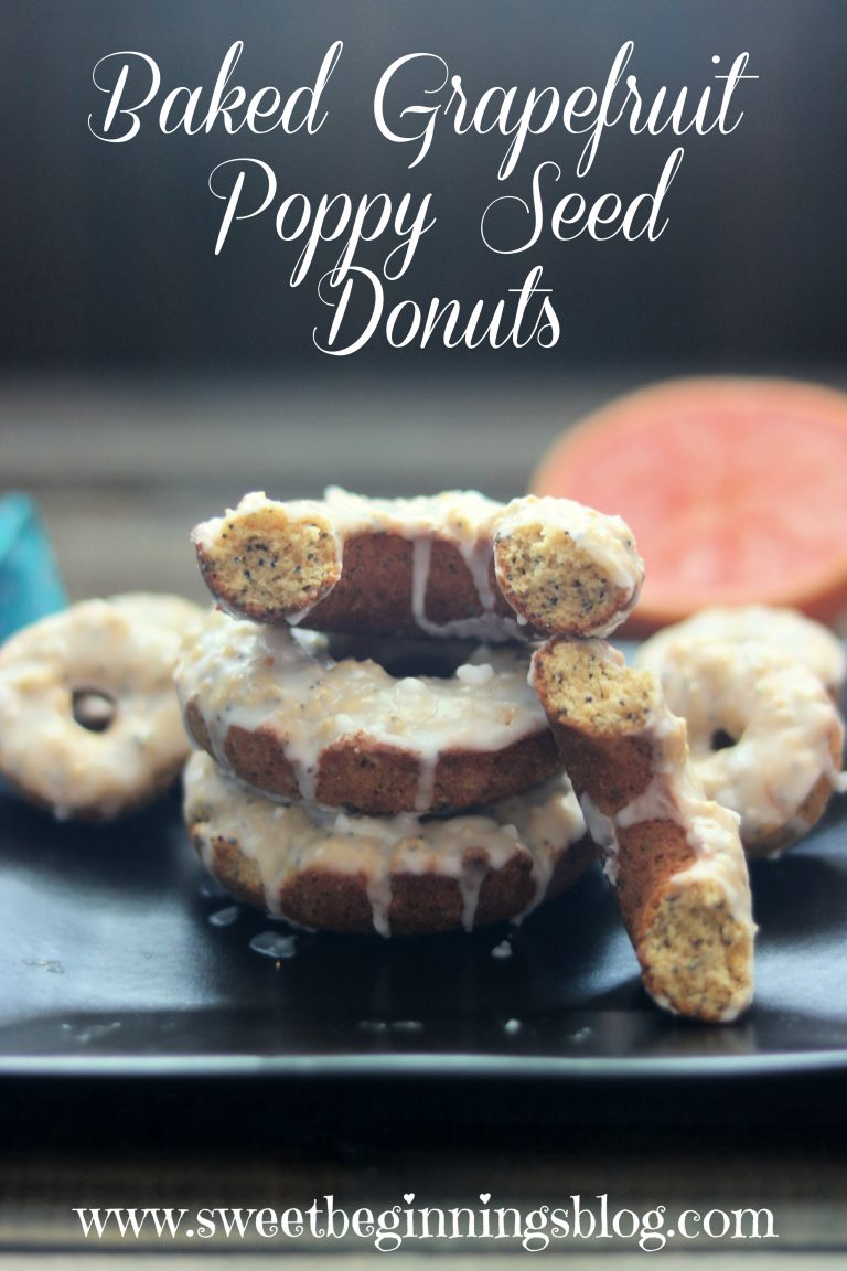 Baked Grapefruit Poppy Seed Donuts - Sweet Beginnings Blog