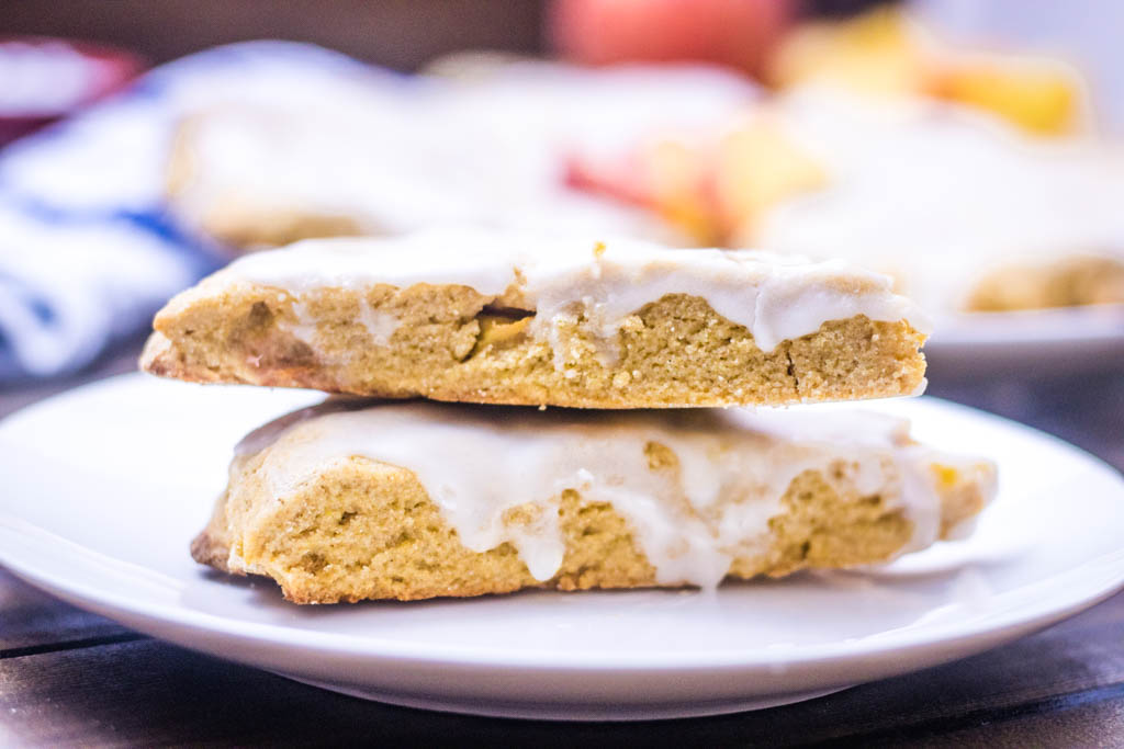 Peach Pie Scones with Maple Glaze - Sweet Beginnings Blog