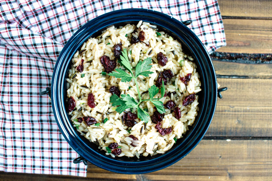 Cranberry and Cider Wild Rice Pilaf - Sweet Beginnings Blog