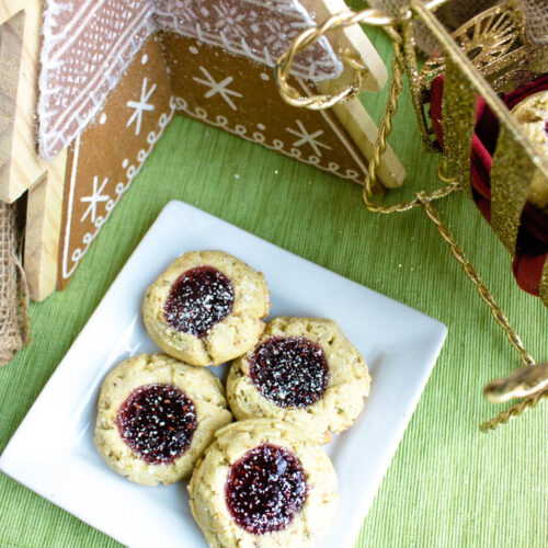 Raspberry Pistachio Thumbprints - Sweet Beginnings Blog