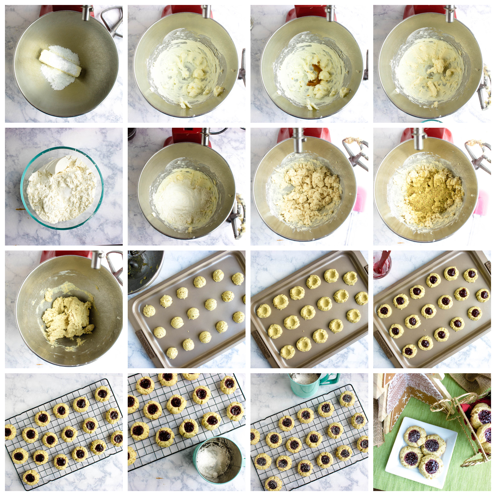 Raspberry Pistachio Thumbprints - Sweet Beginnings Blog