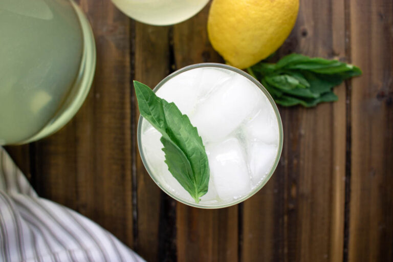 Sparkling Basil Lemonade - Sweet Beginnings Blog